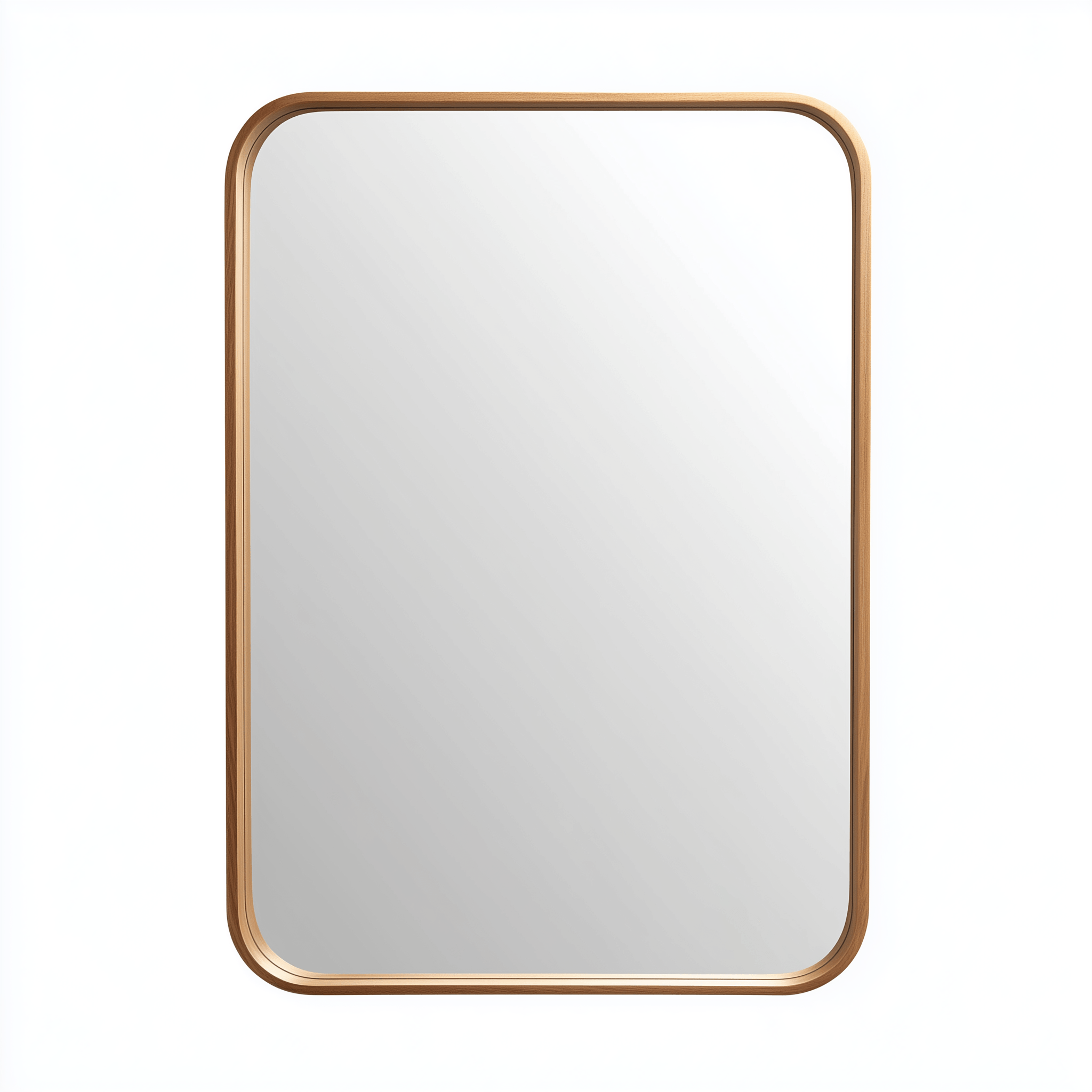 60x90 Walnut Mirror - African Rectangular | Rounded, Handmade – Baobab ...